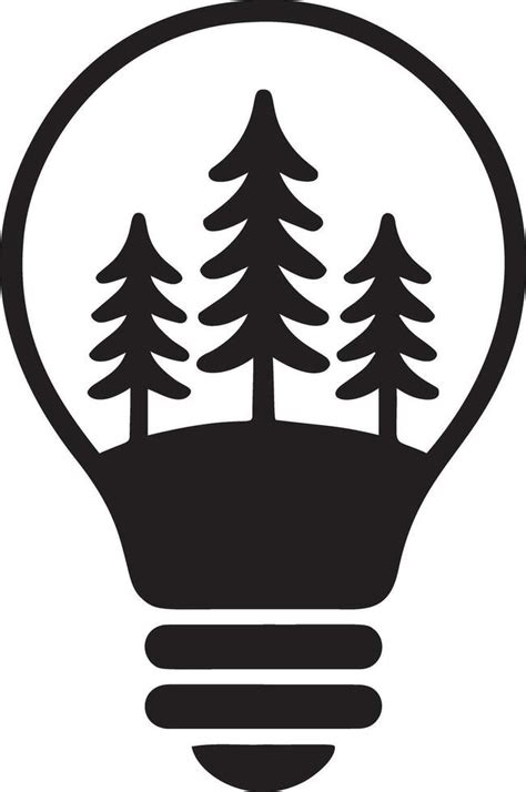 Green Energy Concept Showing Forest Nature Scene Inside Silhouette Of Traditional Electric