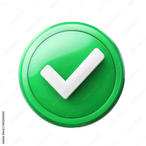3d check icon checklist tick done mark vector realistic plastic