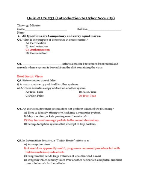 Quiz 2 Cyber Security Answer Pdf Public Key Cryptography Computer
