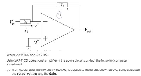 solved calculate output voltage and gain