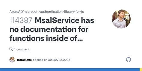 MsalService Has No Documentation For Functions Inside Of Service Issue AzureAD