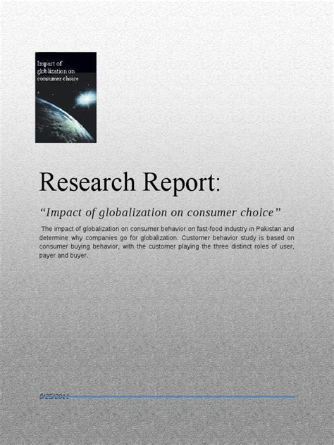 Impact Of Globalization On Consumer Choice Pdf Consumer Behaviour Economics