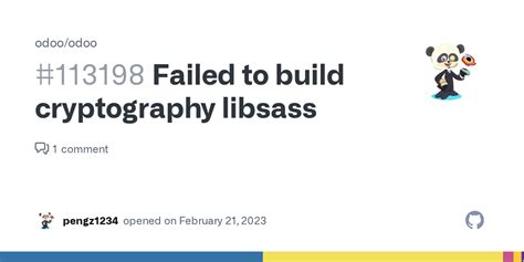 Failed To Build Cryptography Libsass · Issue 113198 · Odooodoo · Github