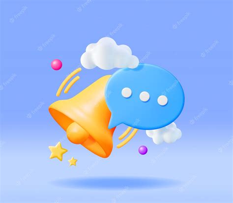Premium Vector 3d Notification Popup With Bell Icon