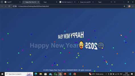 Webdevelopment Happynewyear Html Css Javascript Creativedesign