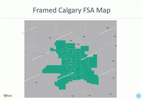 Calgary Map With 35 Forward Sortation Areas Ofo Maps