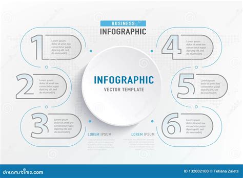 Infograph 6 Step Element Circle Graphic Chart Diagram Business Graph