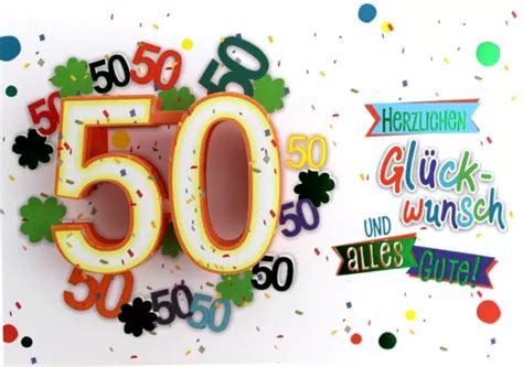 50 Jahre Pop Up Geburtstagskarte Karte 3d Glückwunschkarte Geburtstag