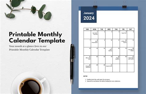 Printable Monthly Schedule