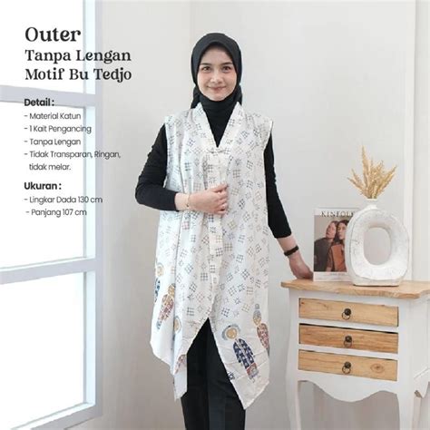 Jual Outer Vest Batik Motif Bu Tedjo Sekar Ayu Batik Shopee Indonesia
