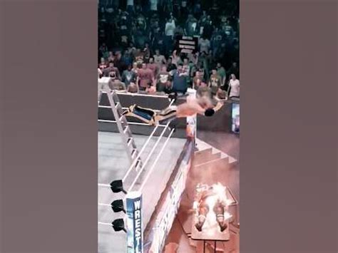 Logan Paul Frog Splash Through Burning Table Wwe2k23 Wwe2k22 Wweshorts Youtube