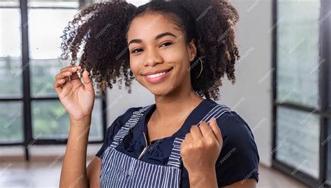 Premium Photo Happy Smiling Teen Woman Studant In Black Tshirt