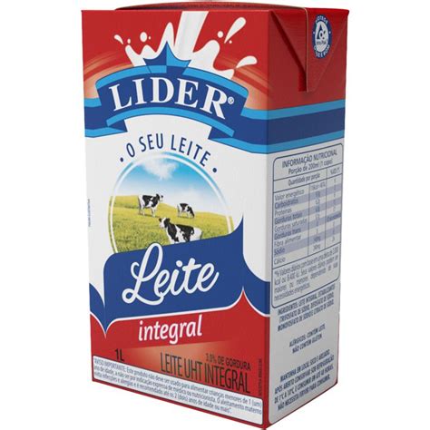 Leite Integral Lider 1 Litro Supermercado Coop