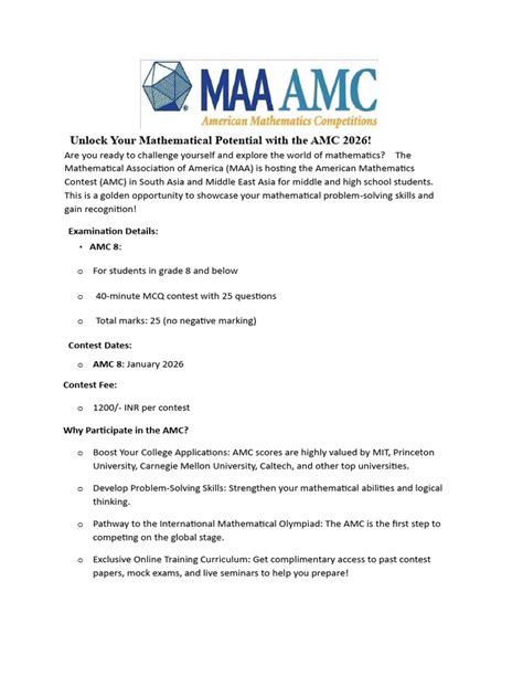 Amc 8 Circular For Xylem Amc 2026 Pdf