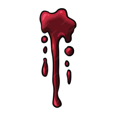 Premium Vector Blood Spatter Doodle Outline Comic Style Image