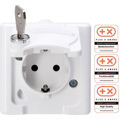 Blue Electric Earthed Socket Outlet With Hinged Lid And Safety Lock Colour Arctic White Blue Electric Earthed Socket Outlet With Hinged Lid And Safety Lock Colour Arctic White