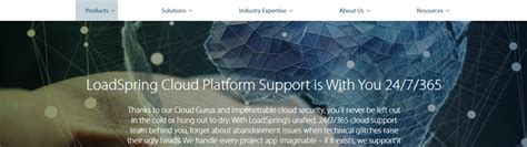 Loadspring Cloud Platform Support From Loadspring Solutions Inc