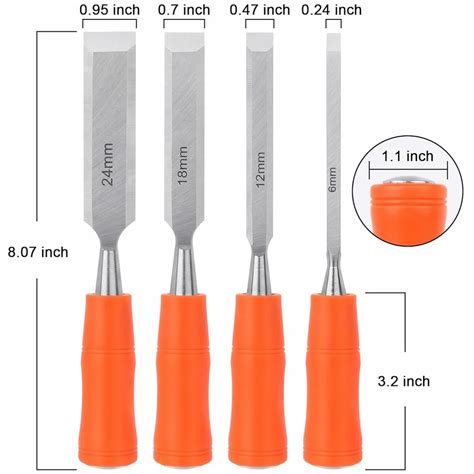 4pcs Woodwork Chisel Set Mortise Chisels Tools Set Wood Chisels For Woodworking B0cz9fvp4g At
