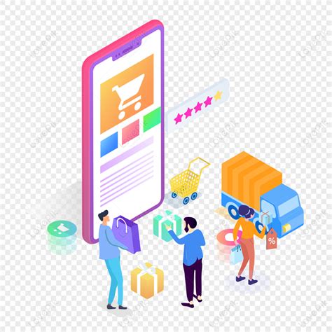 Free Vector E Commerce Flowchart Illustration