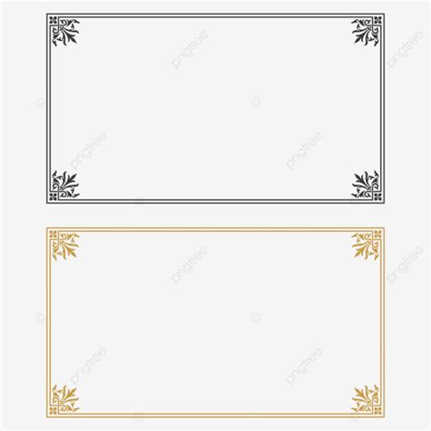 Middle Eastern Style Gold And Black Rectangular Border Element Good For