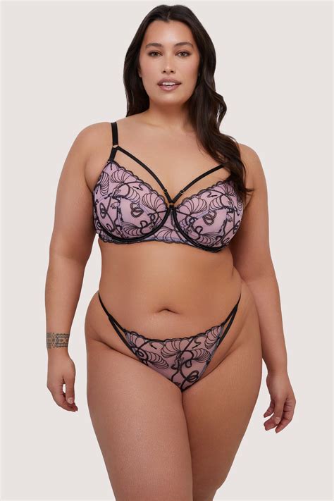 Playful Promises Jessie Pink And Black Whip Balconette Bra