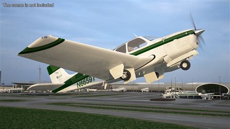 3d Single Engine Light Aircraft Beechcraft Bonanza Rigged For Maya