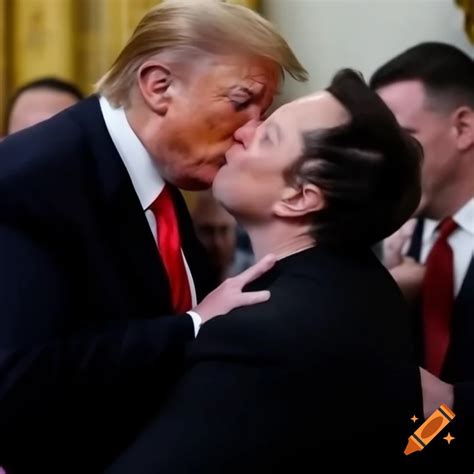 Elon musk and donald trump sharing an unexpected moment on Craiyon