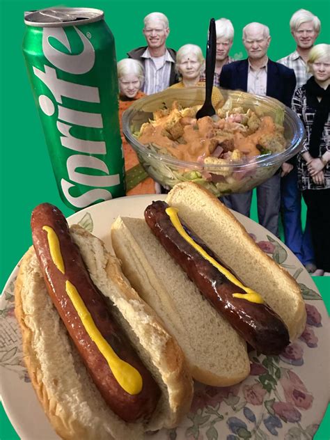 Two Brats W“healthy” Salad ‘n Sprite Combo Rshittyfoodporn