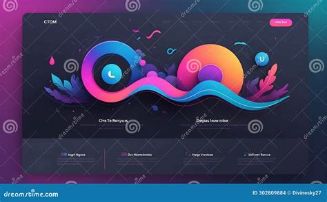 Vector Vortex Navigating Ui Ux Landing Page Brilliance Ai Generate Stock Illustration