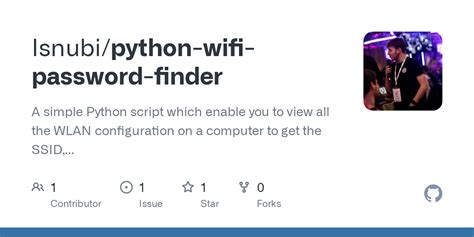 Github Isnubipython Wifi Password Finder A Simple Python Script