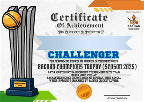 2nd Position Holder Cricket Certificate Tamplet 20250530 171926