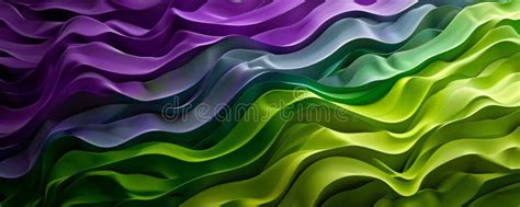 A Dynamic Gradient Color Wave Pattern With Vibrant Transitions From Purple To Green Featuring