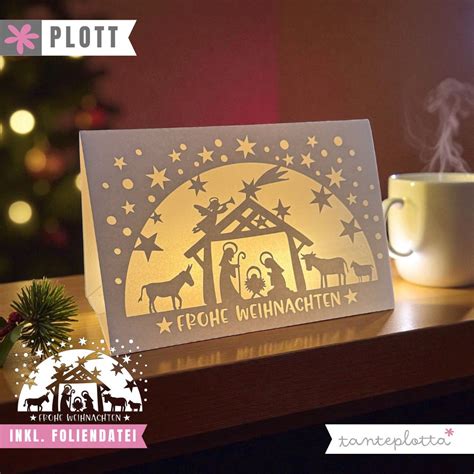 Plotterdatei „lichtkarte Krippe