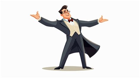 Vintage Upperclass Gentleman Cartoon Character Stock Illustration