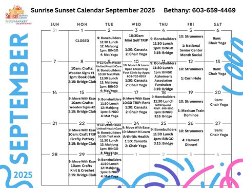 Sunrise Sunset Activity Sunrise Sunset Activity Center
