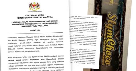 Kkm Larang Penjualan Produk Coklat Jenama Slymchoco Atau Slymochoco Berita Harian