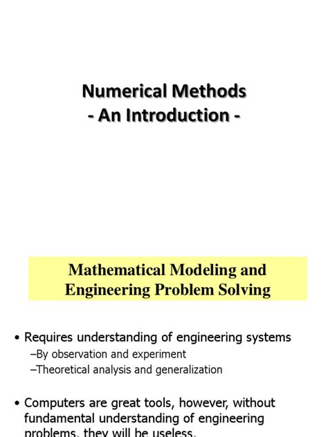 Numerical Methods An Introduction Pdf Accuracy And Precision Significant Figures