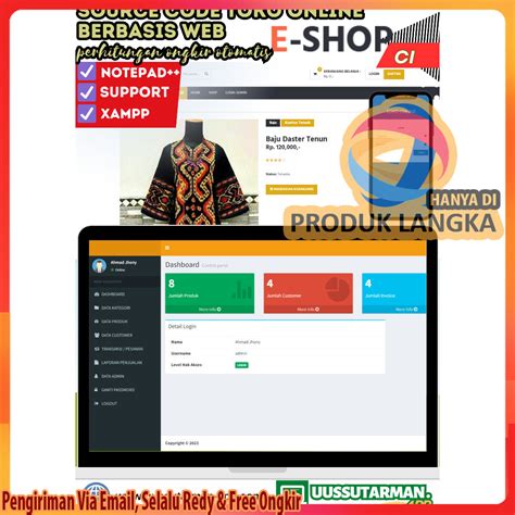 Jual Turun Harga Aplikasi Web Toko Online PHP Dan MySQLi Perhitungan Ongkir Otomatis Khusus