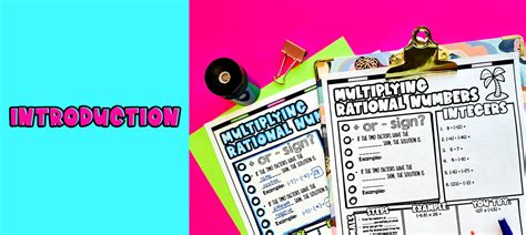 Multiplying Rational Numbers Lesson Plan Congruent Math