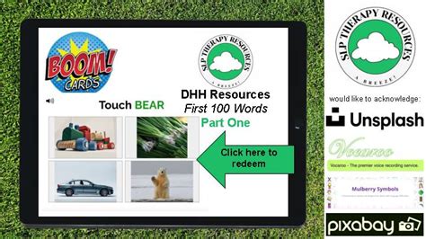 Dhh First 100 Words Part One Receptive Classful