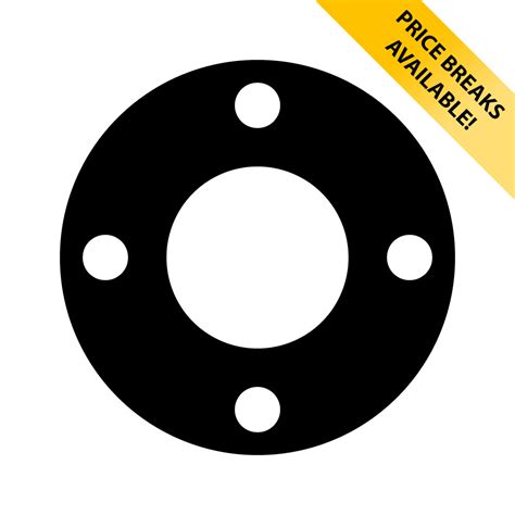 Neoprene Full Face Gasket Pn16 Dn65 3mm Rubbersmart
