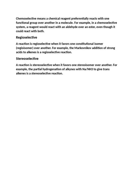 Chemoselective Means Pdf