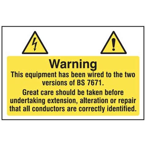 10 X Electrical Hazard Label 75 X 50mm