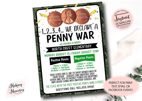 Penny War Clip Art