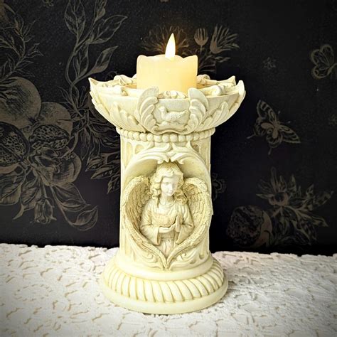 Vintage Peace Angel Candle Holder Candle Stand Holder For Pillar