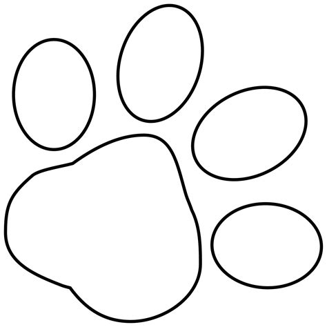 Dog Paw Print Line Drawing At Hamish Gellatly Blog