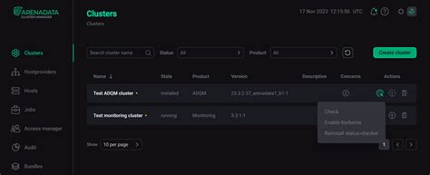 Действия для управления кластером Adqm Adqm Arenadata Docs