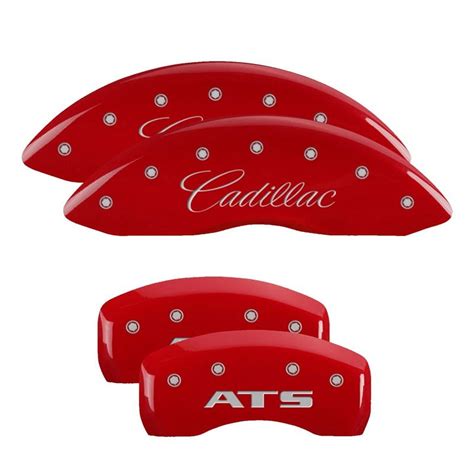 Mgp 4 Caliper Covers Engraved Front And Rear Gmc Red Finish Silver Ch