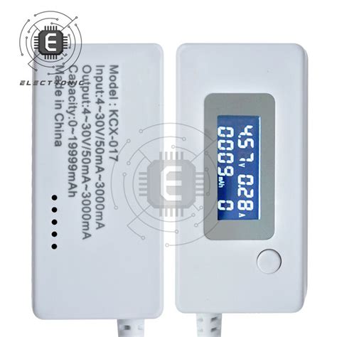 휴대용 Lcd 듀얼 Usb 전류 및 전압 보조베터리 충전 테스터 전류계 및 전압계 Usb 연장 케이블 측정 및 분석 장비