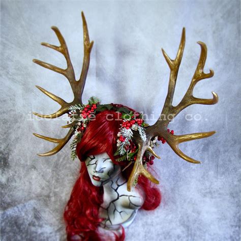 20 Point Antler Fantasy Foliage Headpiece Etsy